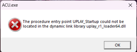 Ответы Mail: Ассасин крид юнити выдаёт ошибку the procedure entry point uplay startup could not ...