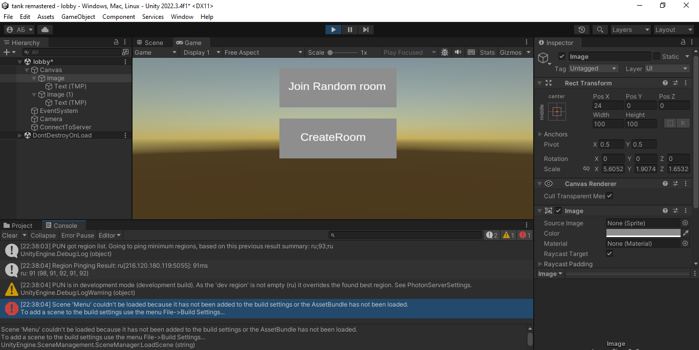 Ответы Mail: Ошибка юнити в PUN2-FREE