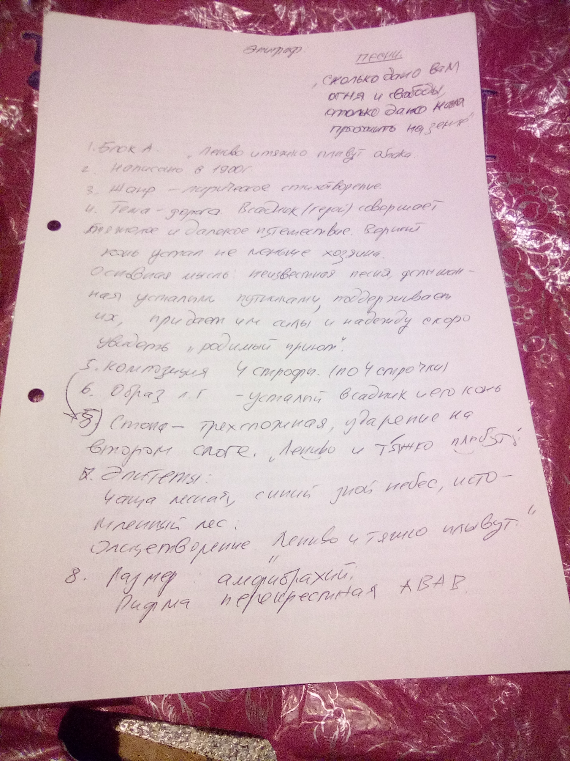 Анализ стихотворения А.Блока | Ответы Mail