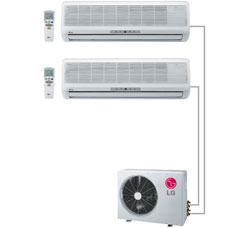 Можно ли к одному внешнему блоку кондиционера подключить два внутренних ...