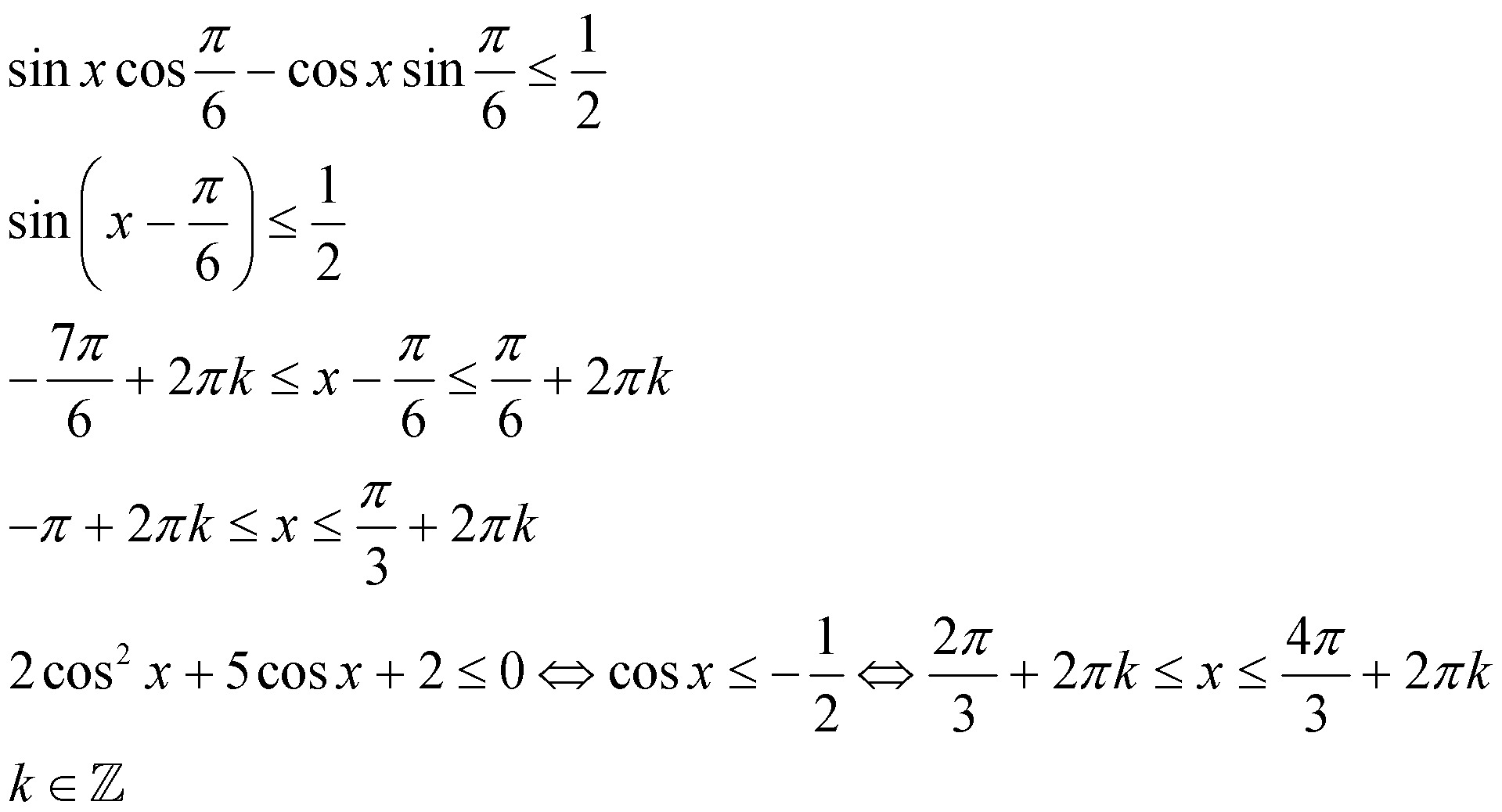  Mail ru 2 1 Sin X Cos Pi 6 Cos X